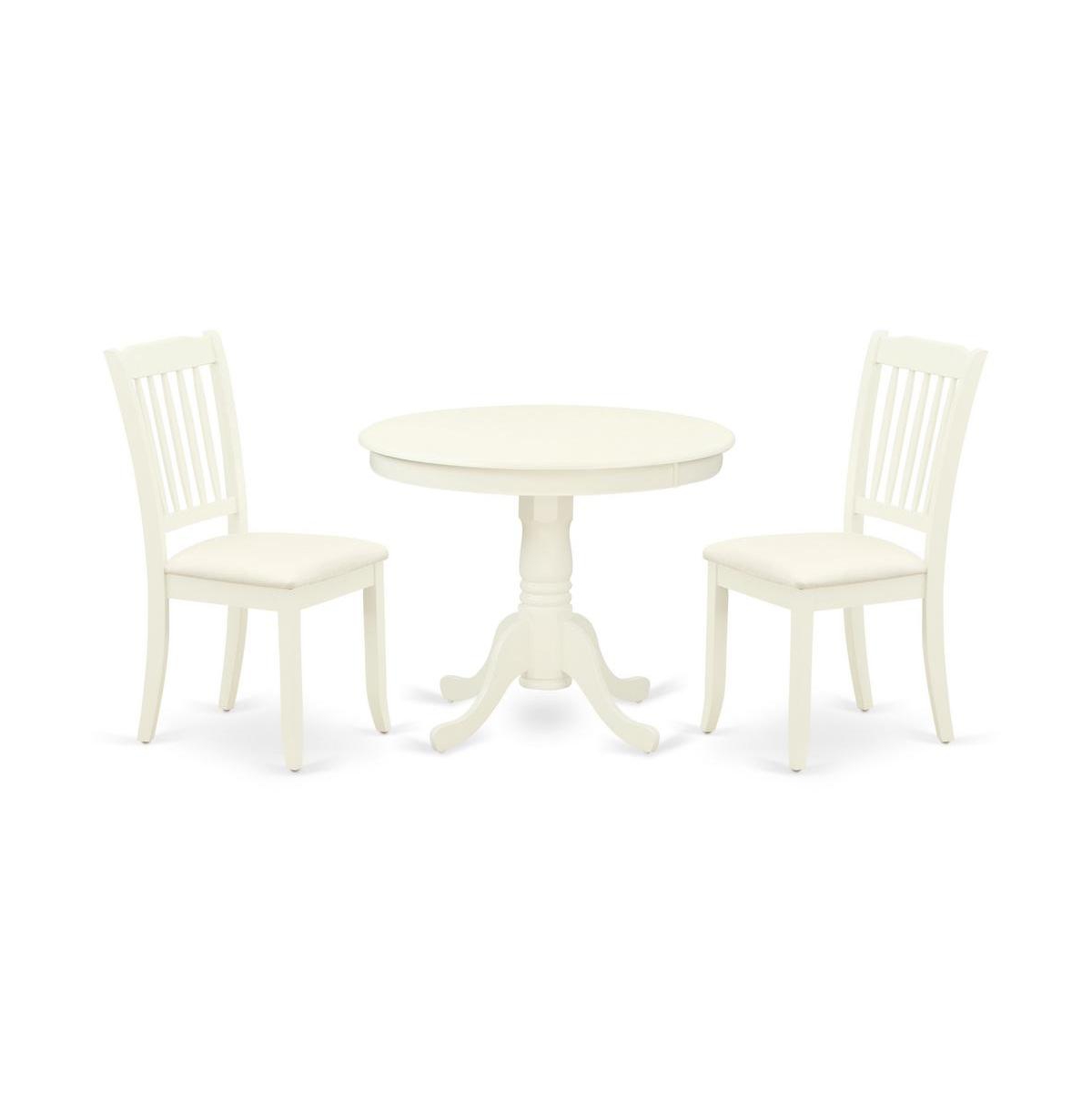 Click here for East West Furniture Dining Room Set Linen White -... prices