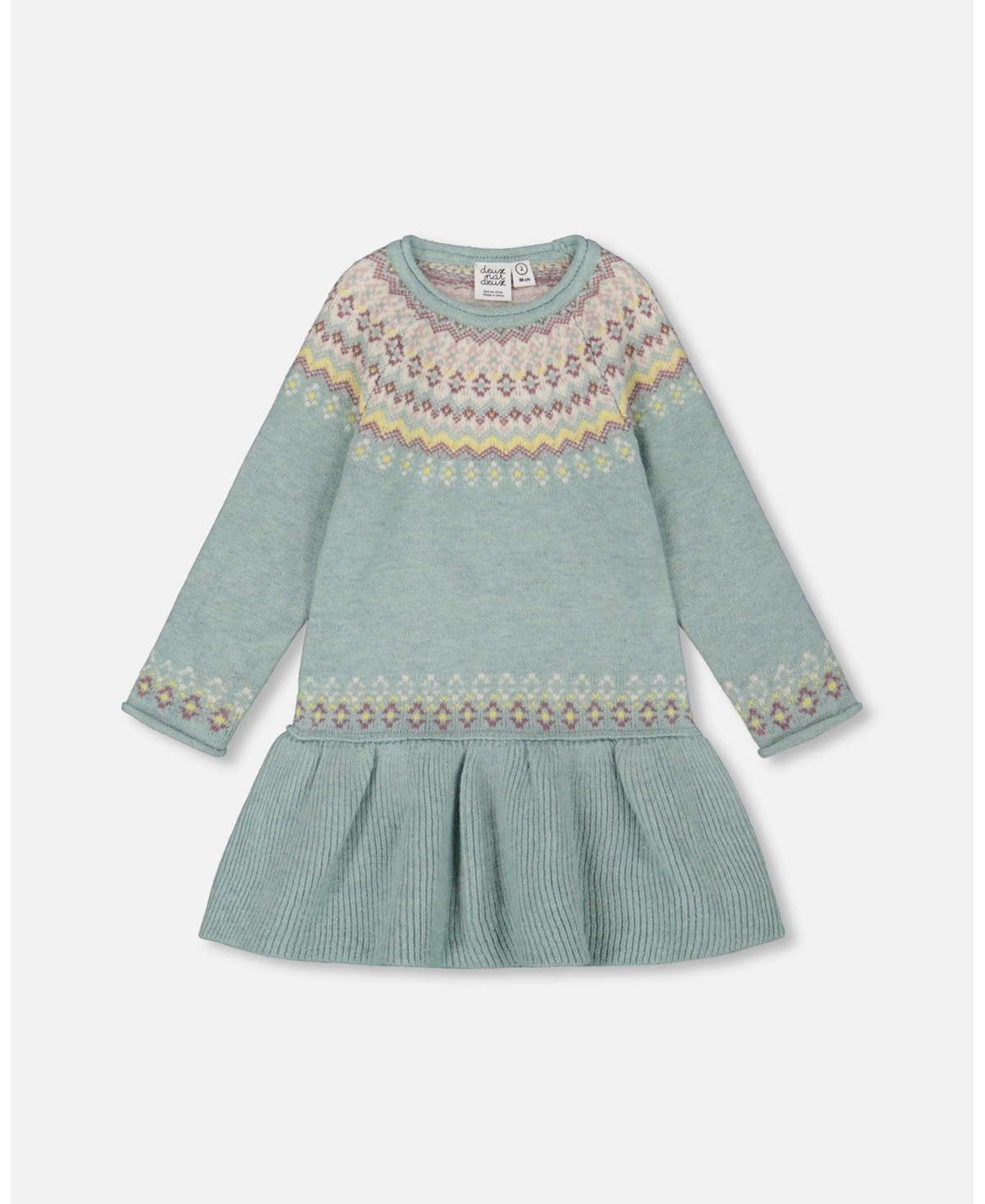 Click here for Deux par Deux Baby Girl Jacquard Sweater Dress wit... prices