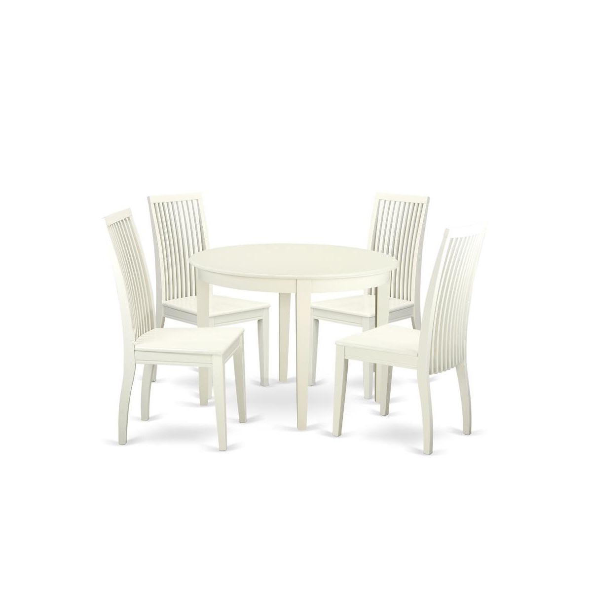 Click here for East West Furniture Dining Room Set Linen White -... prices