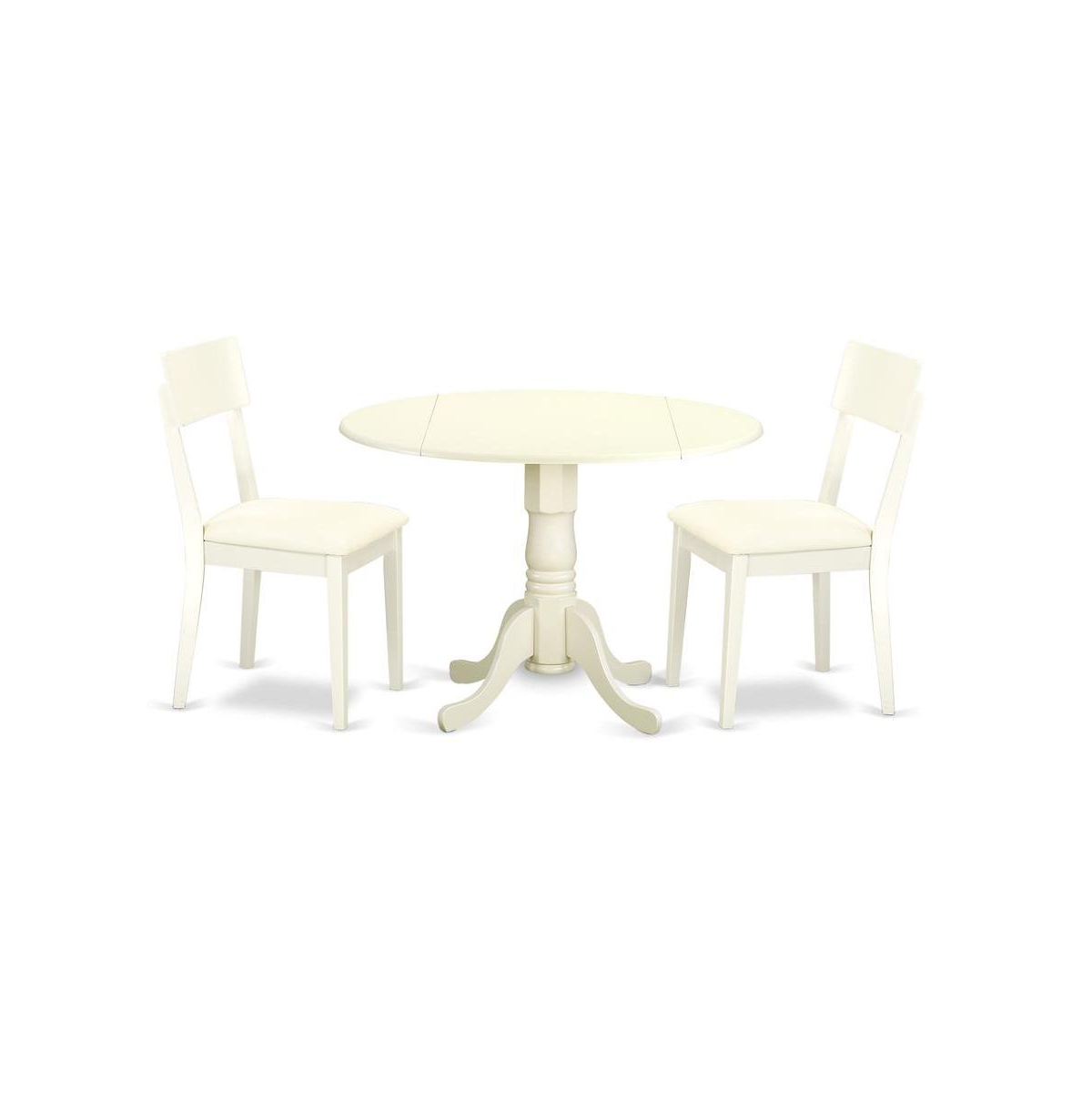 Click here for East West Furniture Dining Room Set Linen White -... prices