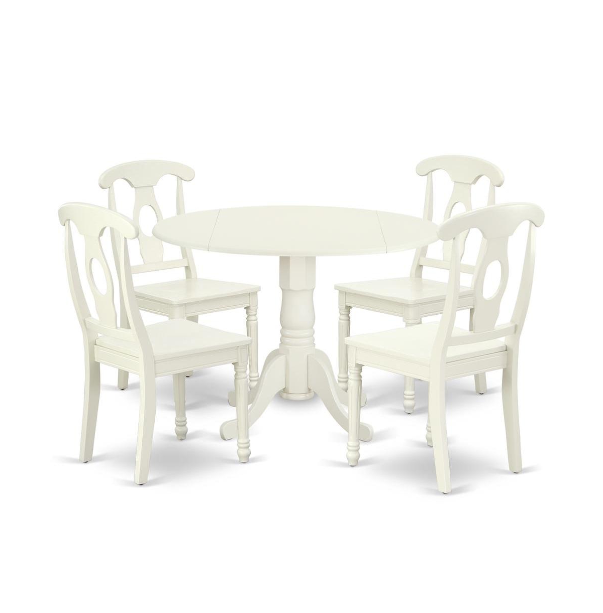 Click here for East West Furniture Dining Room Set Linen White -... prices