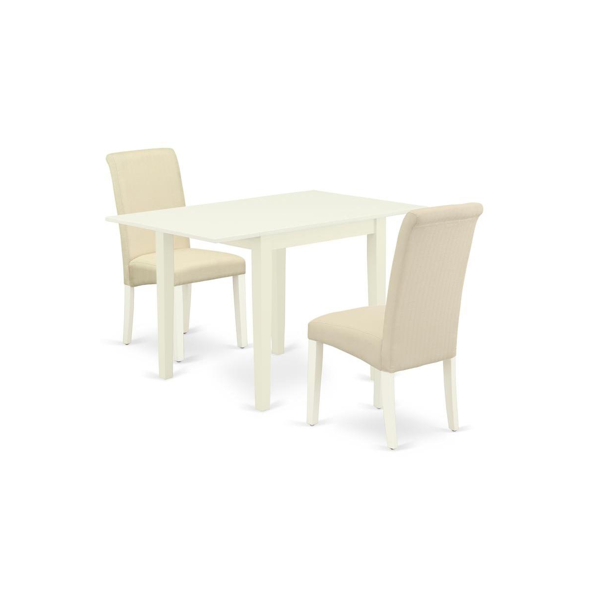 Click here for East West Furniture Dining Room Set Linen White -... prices