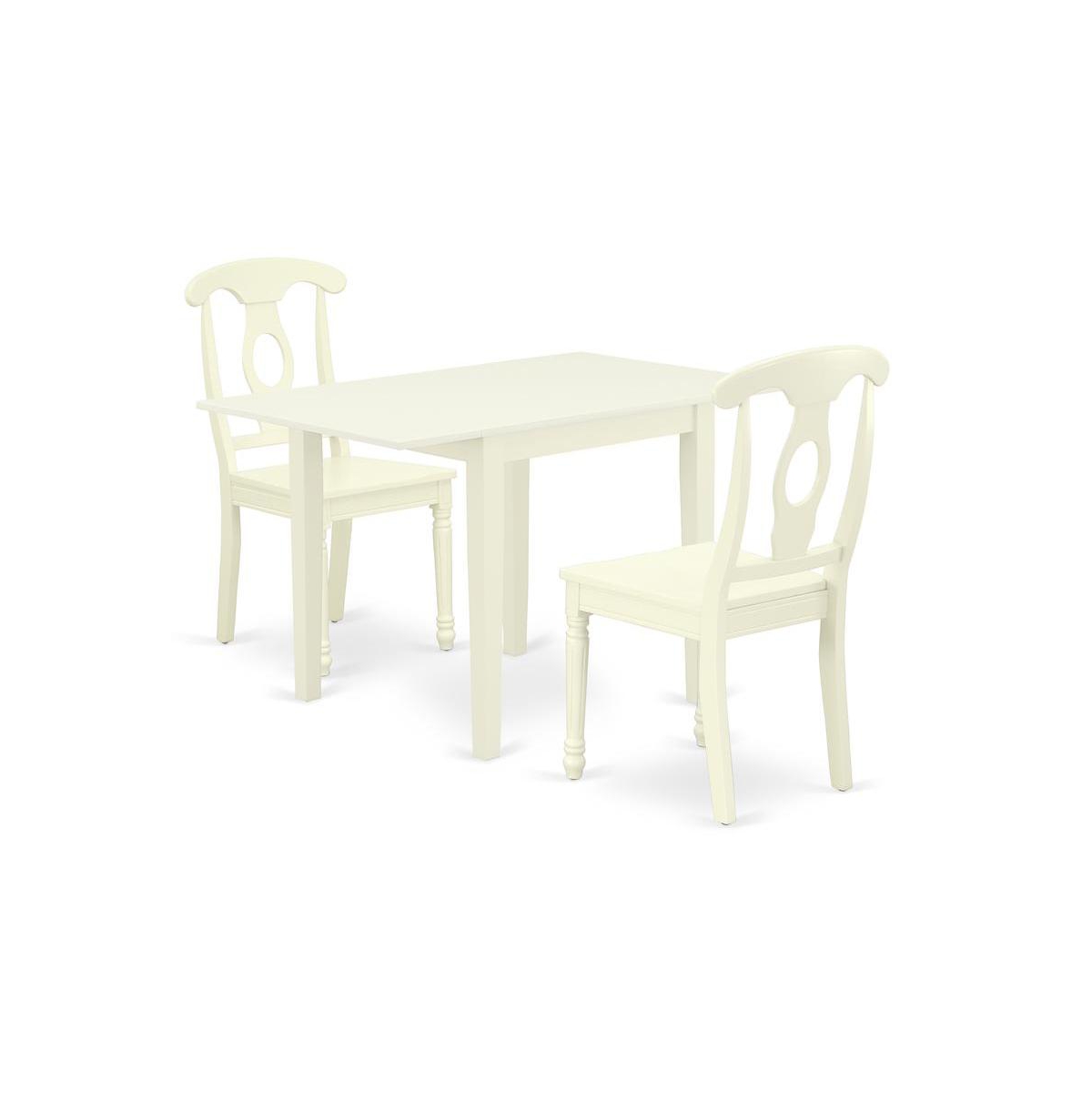 Click here for East West Furniture Dining Room Set Linen White -... prices