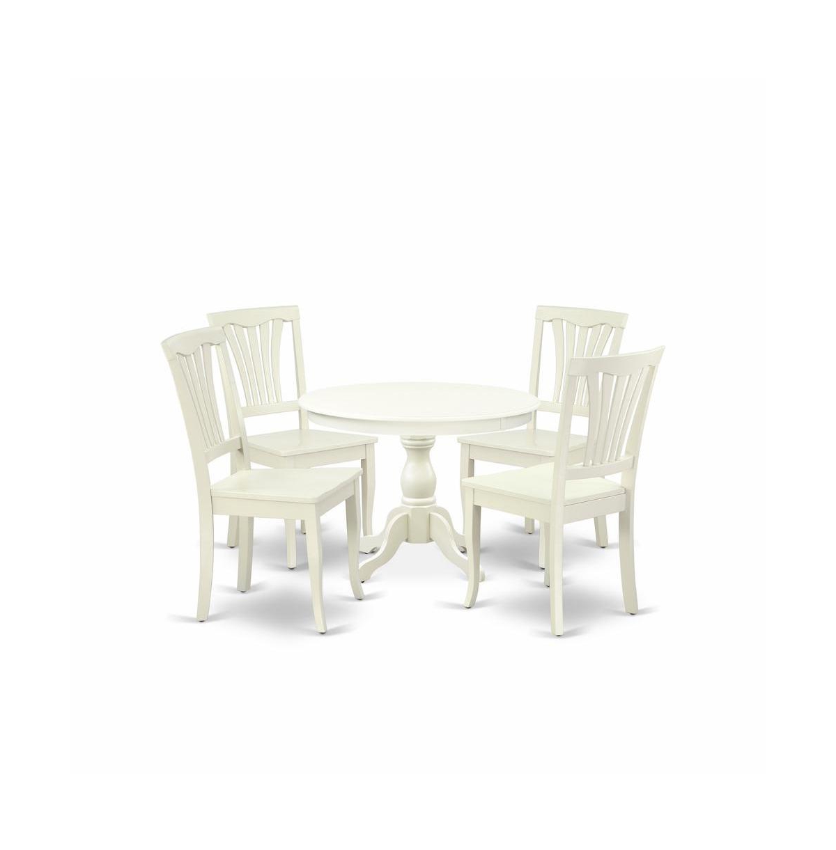 Click here for East West Furniture 5 Piece Dining Table Set - Lin... prices