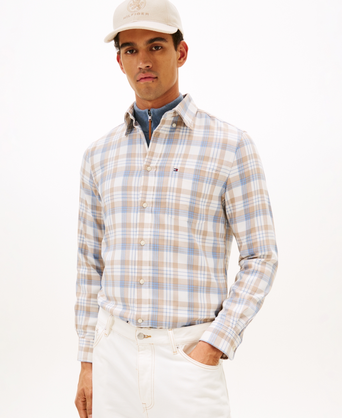 Click here for Tommy Hilfiger Mens Soft Touch Blend Check Shirt -... prices