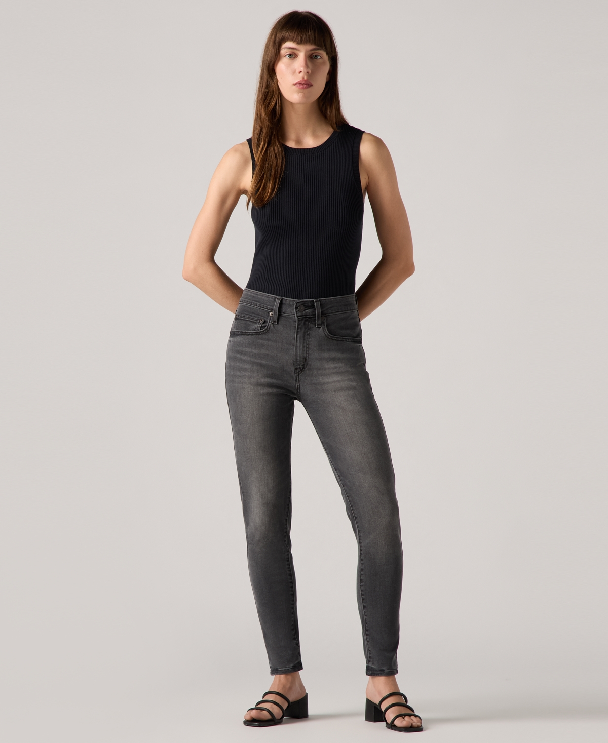Levis Womens High-Rise Stretch Skinny Jeans - Flag Stone