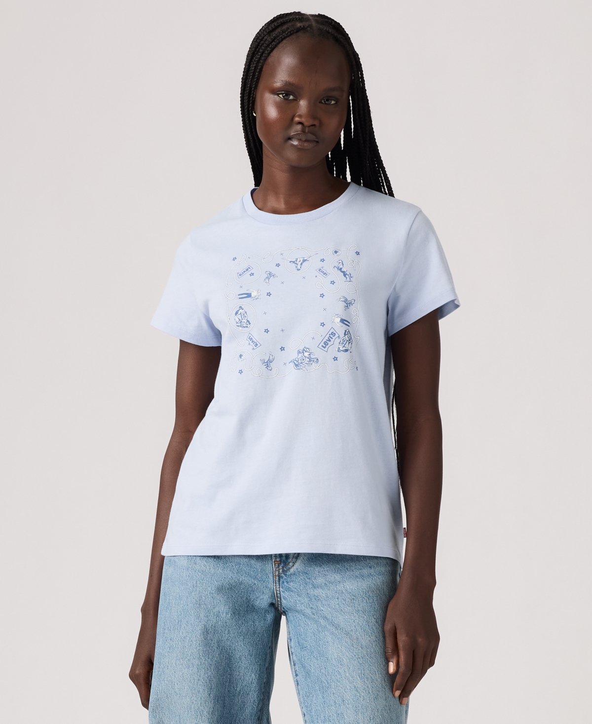 Click here for Levis Womens Perfect Graphic Logo Cotton T-shirt -... prices