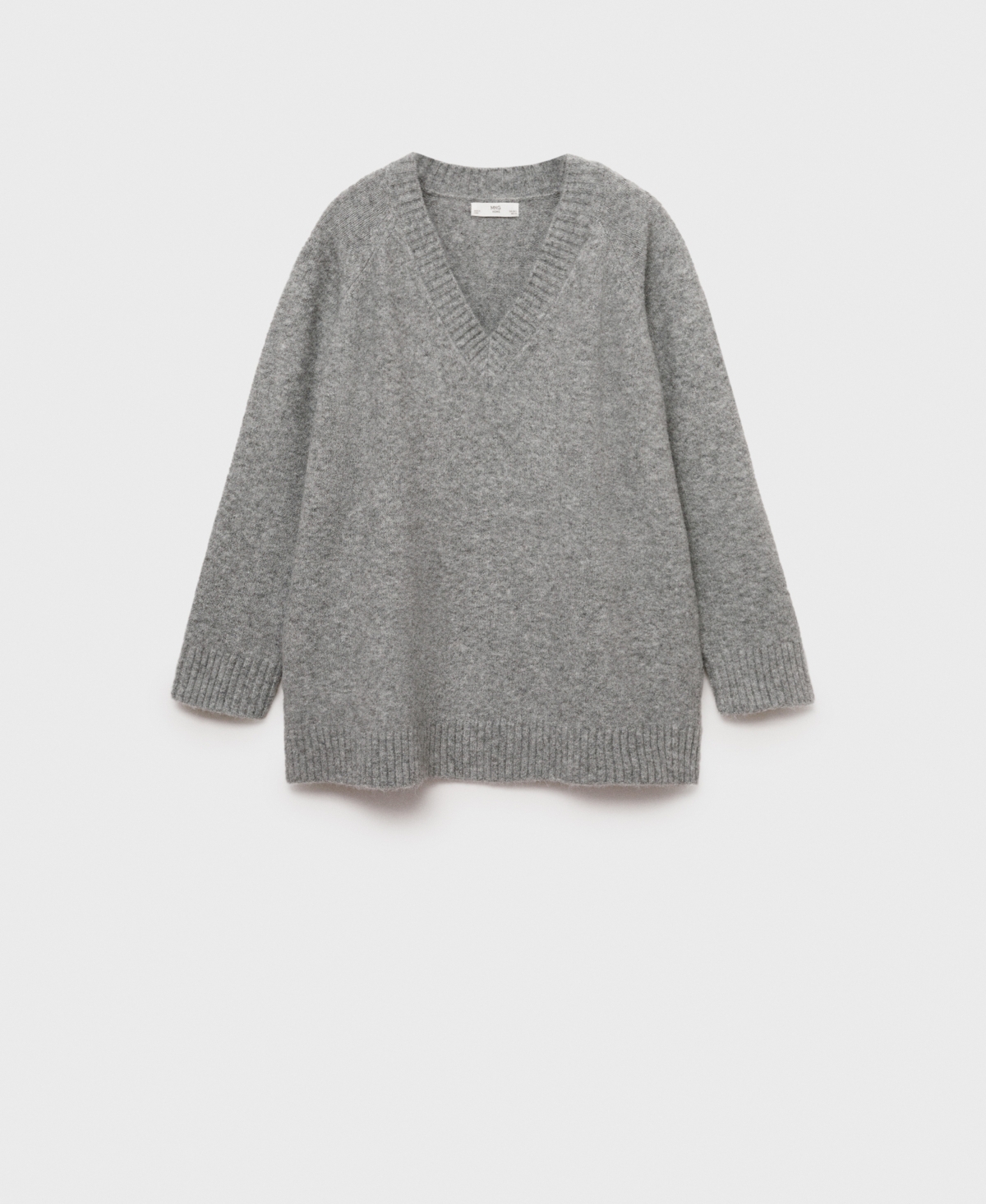 Click here for Mango Womens V-Neck Knit Sweater - Gray prices