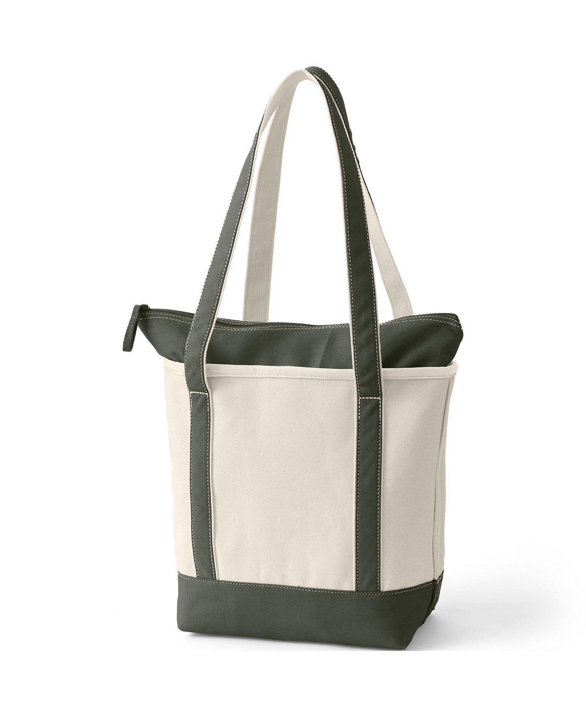 Click here for Lands End Medium 5 Pocket Zip Top Long Handle Canv... prices