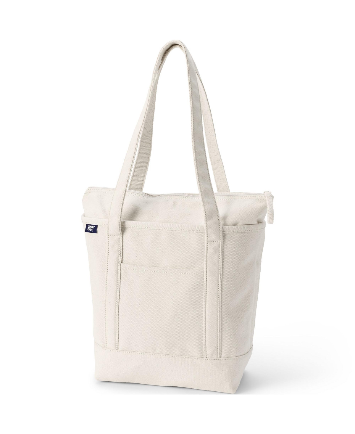 Click here for Lands End Medium 5 Pocket Zip Top Long Handle Canv... prices