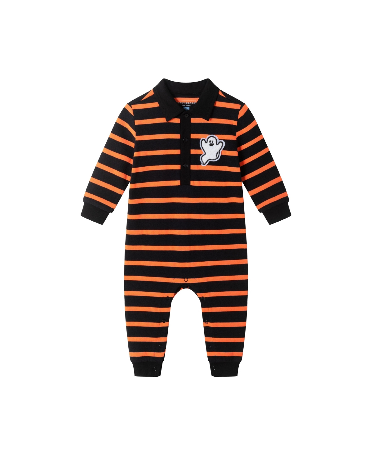 Click here for Andy & Evan Baby Boys Halloween Striped Rugby w/Gh... prices
