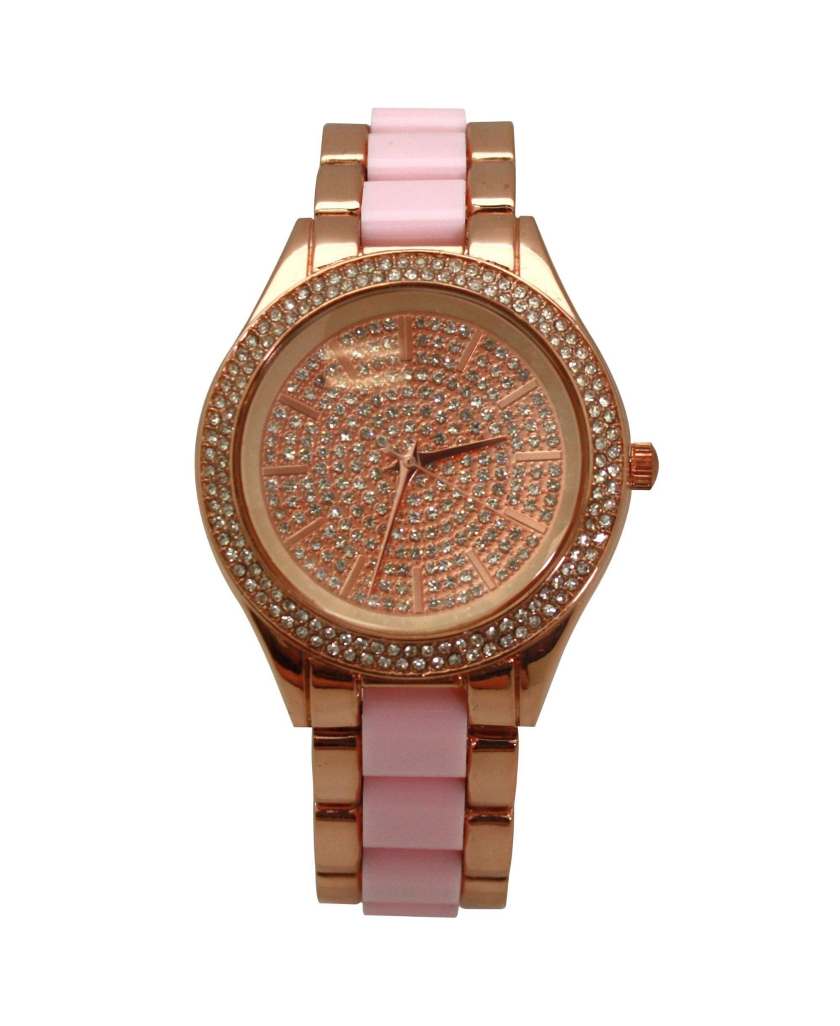 Click here for Olivia Pratt Pink Rose Gold Rhinestones Dial Women... prices
