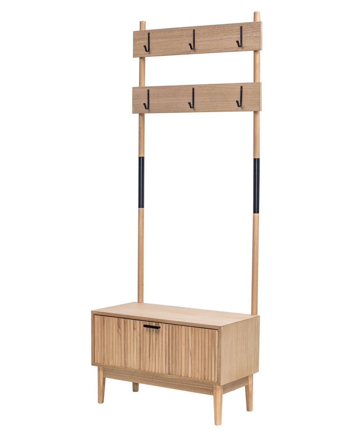 Click here for Nordlys - Solid Wood Hall Tree with Storage Indust... prices