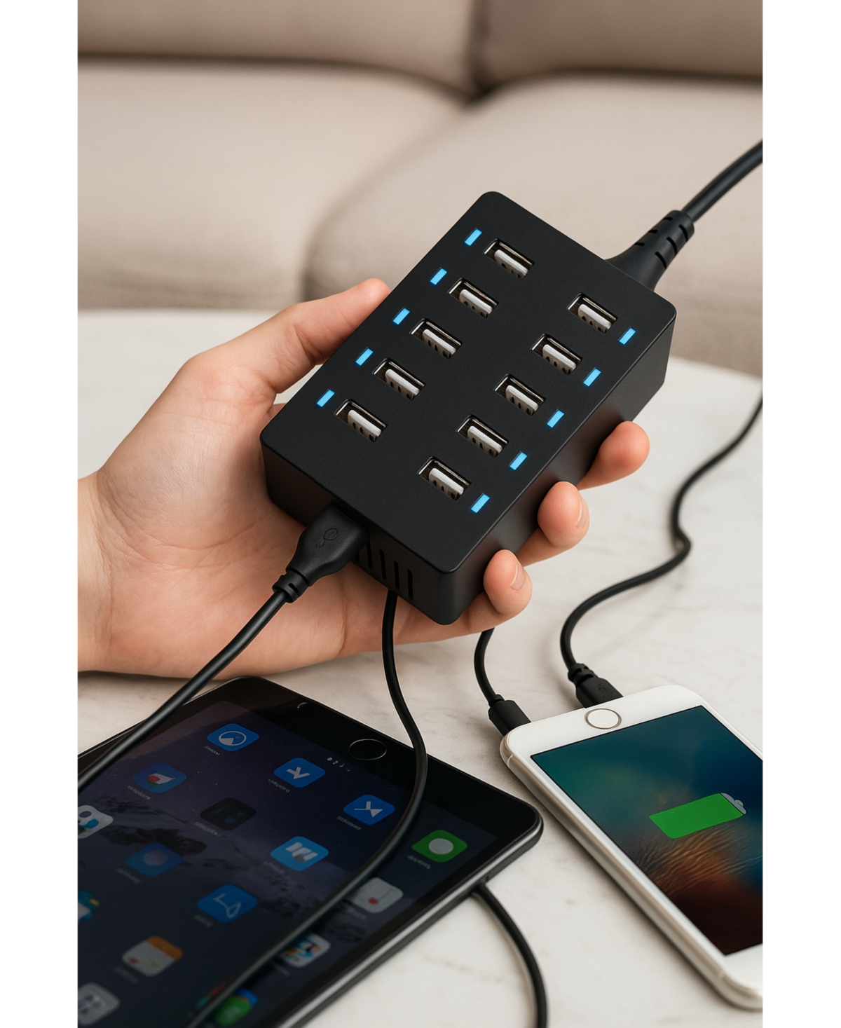 Click here for 3pexperts 10 Ports Usb Hub - Black prices