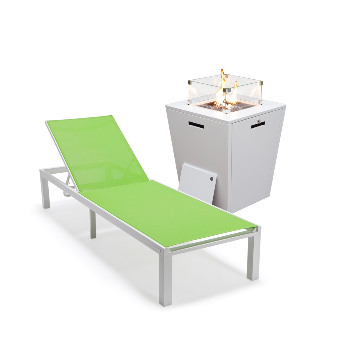 Click here for LeisureMod White Aluminum Outdoor Patio Chaise Lou... prices