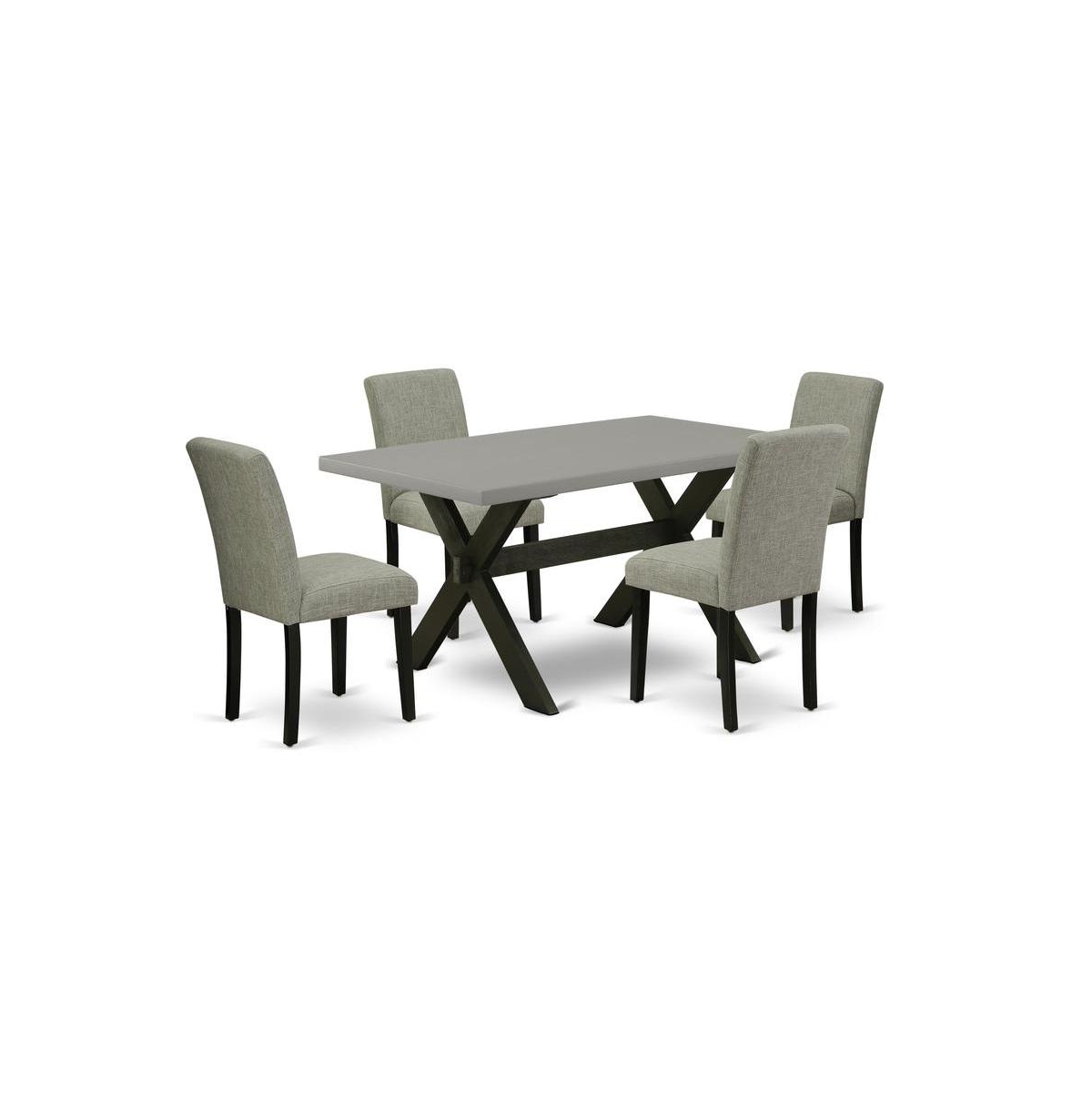 Click here for East West Furniture 5-Pc Modern Dining Table Set -... prices