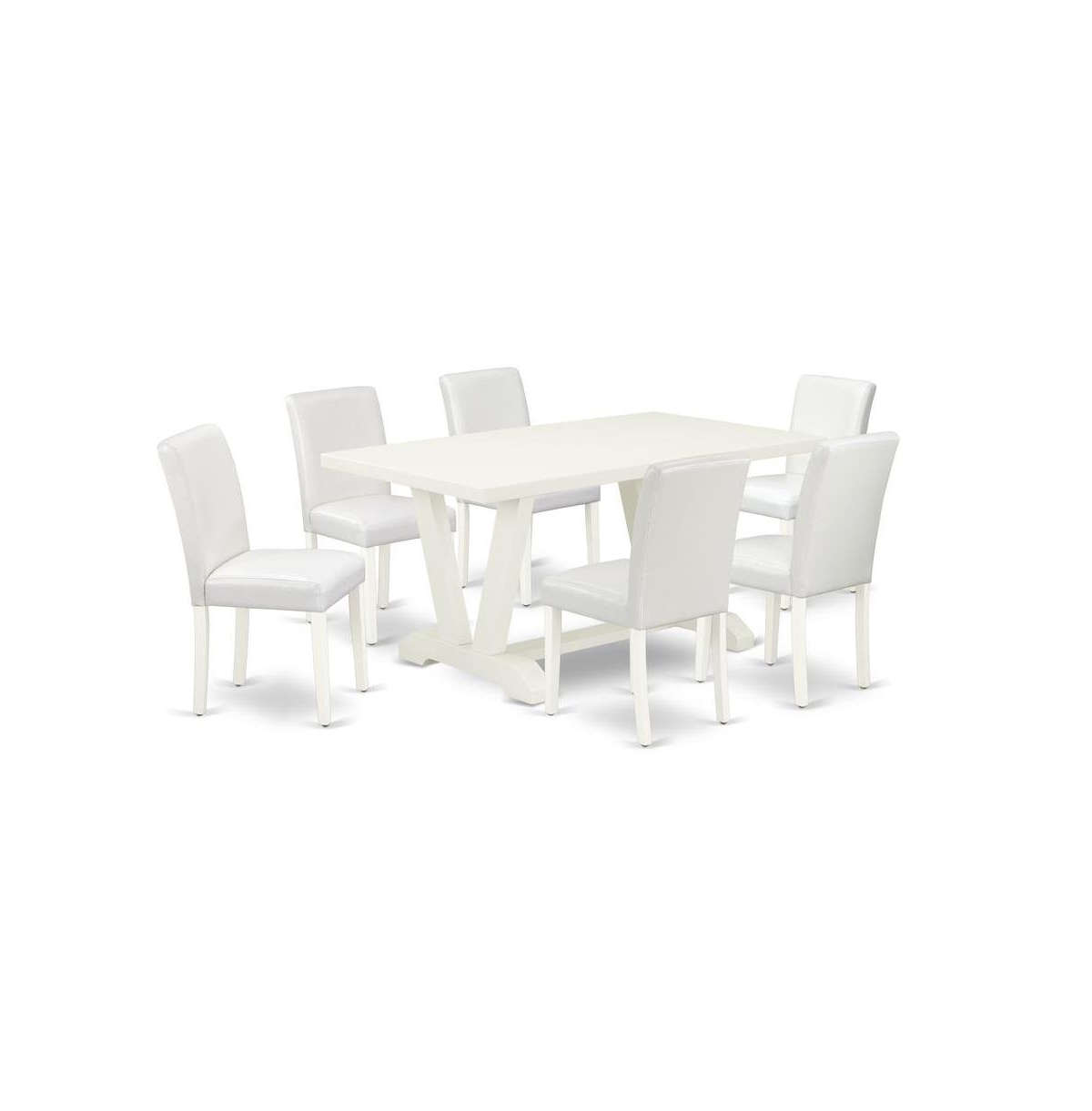 Click here for East West Furniture 7-Piece Fashionable Kitchen Ta... prices
