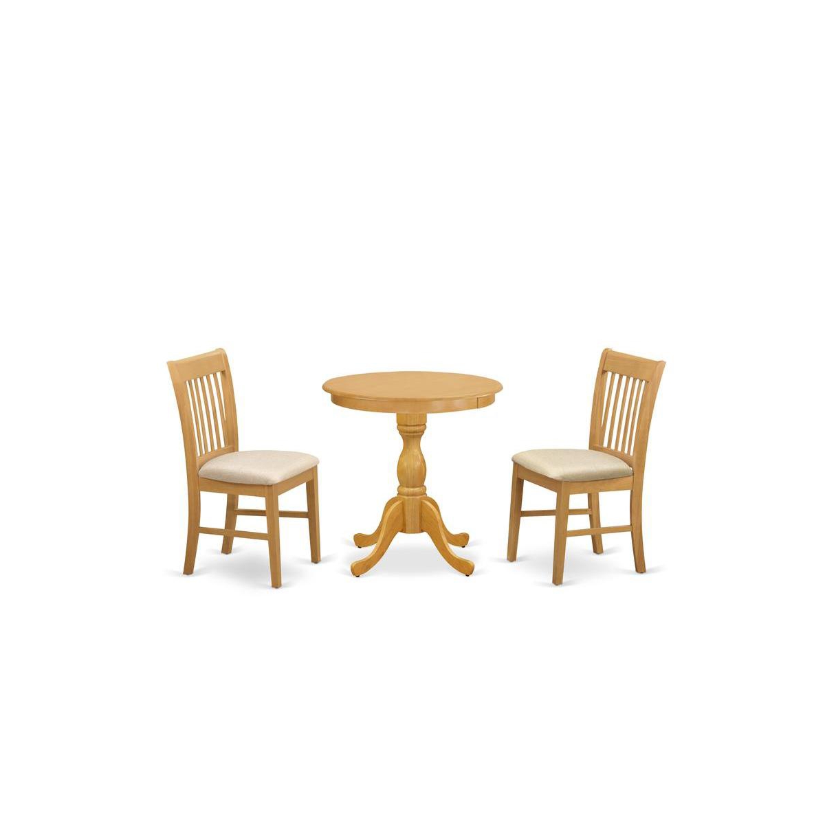 Click here for East West Furniture 3-Pc Modern Dining Set - 2 Mid... prices