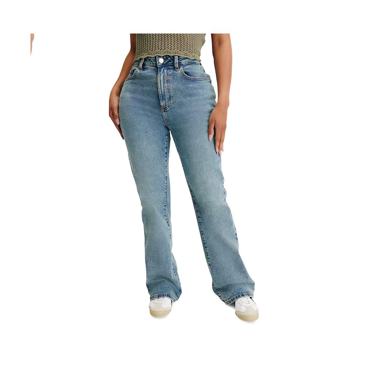 Click here for Cotton On Womens Curvy Flare Jean - Mia blue prices