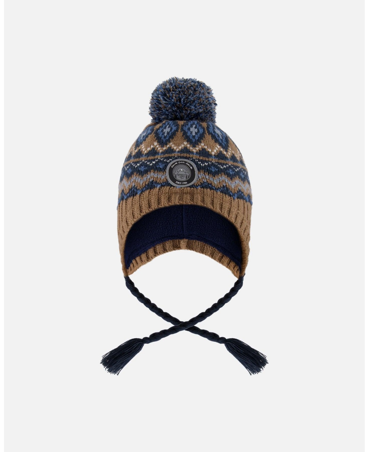 Click here for Deux par Deux Baby Boy Lined Peruvian Knit Pompom... prices