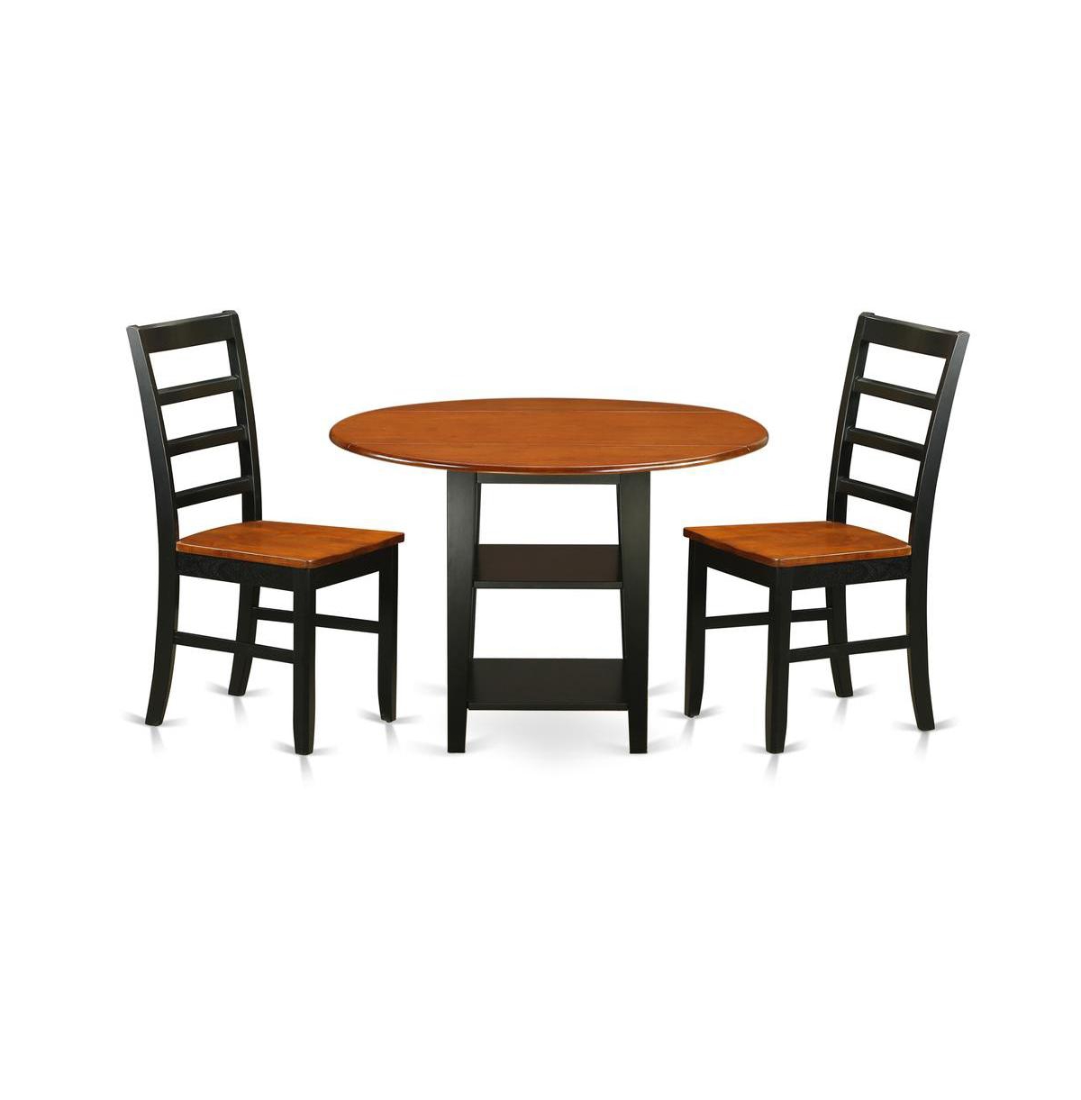 Click here for East West Furniture Dining Room Set Black & Cherry... prices