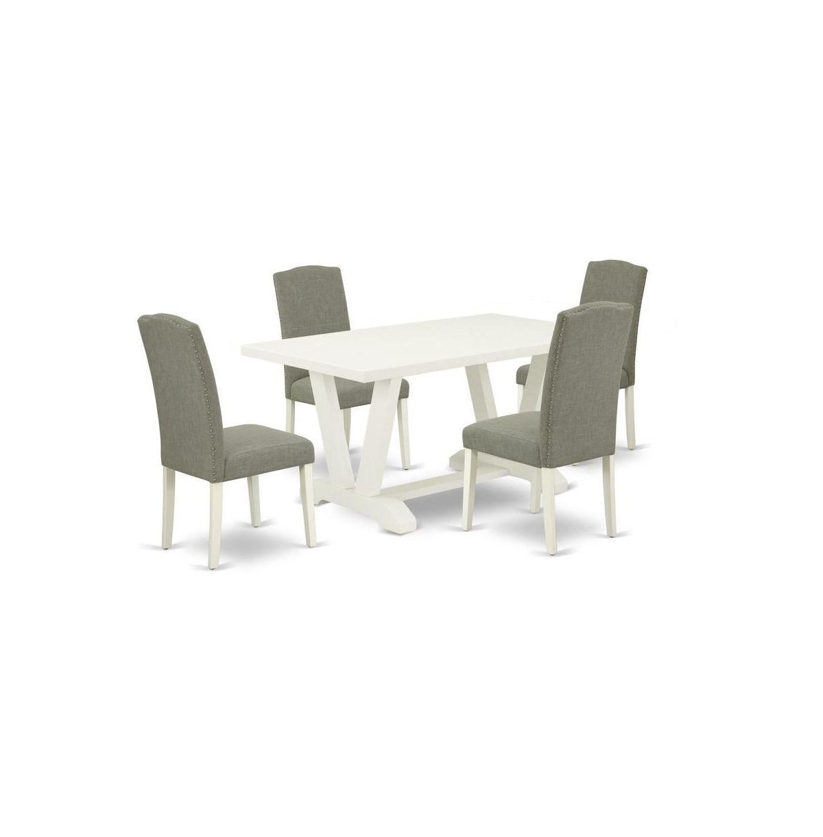 Click here for East West Furniture 5-Pc Dining Set Included 4 Din... prices