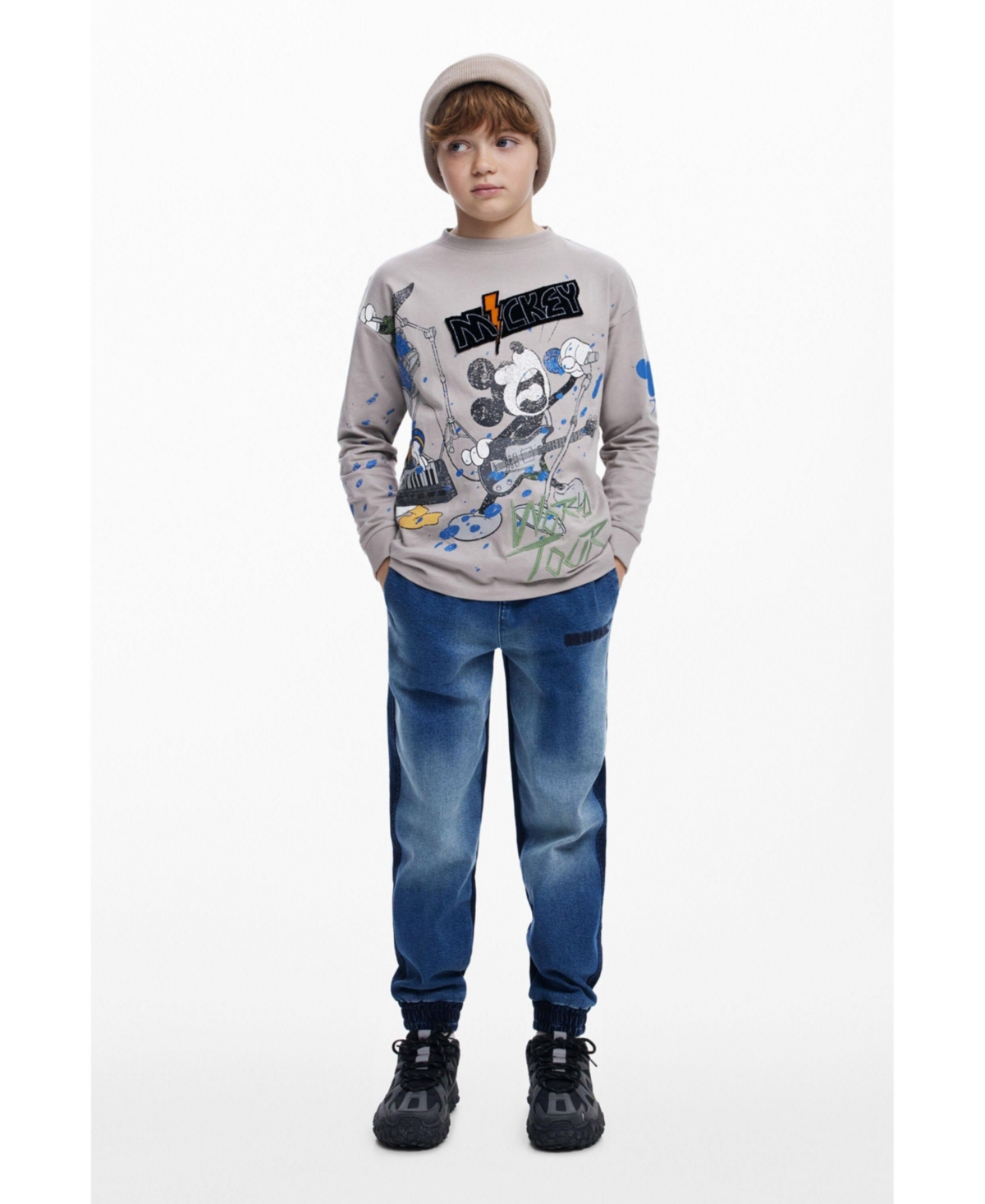 Click here for Desigual Boys Boyss Mickey World Tour T-shirt - Li... prices