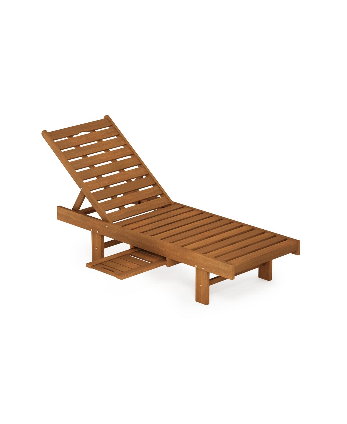 Click here for Homlux Outdoor Wood Sun Lounger with Adjustable Ba... prices