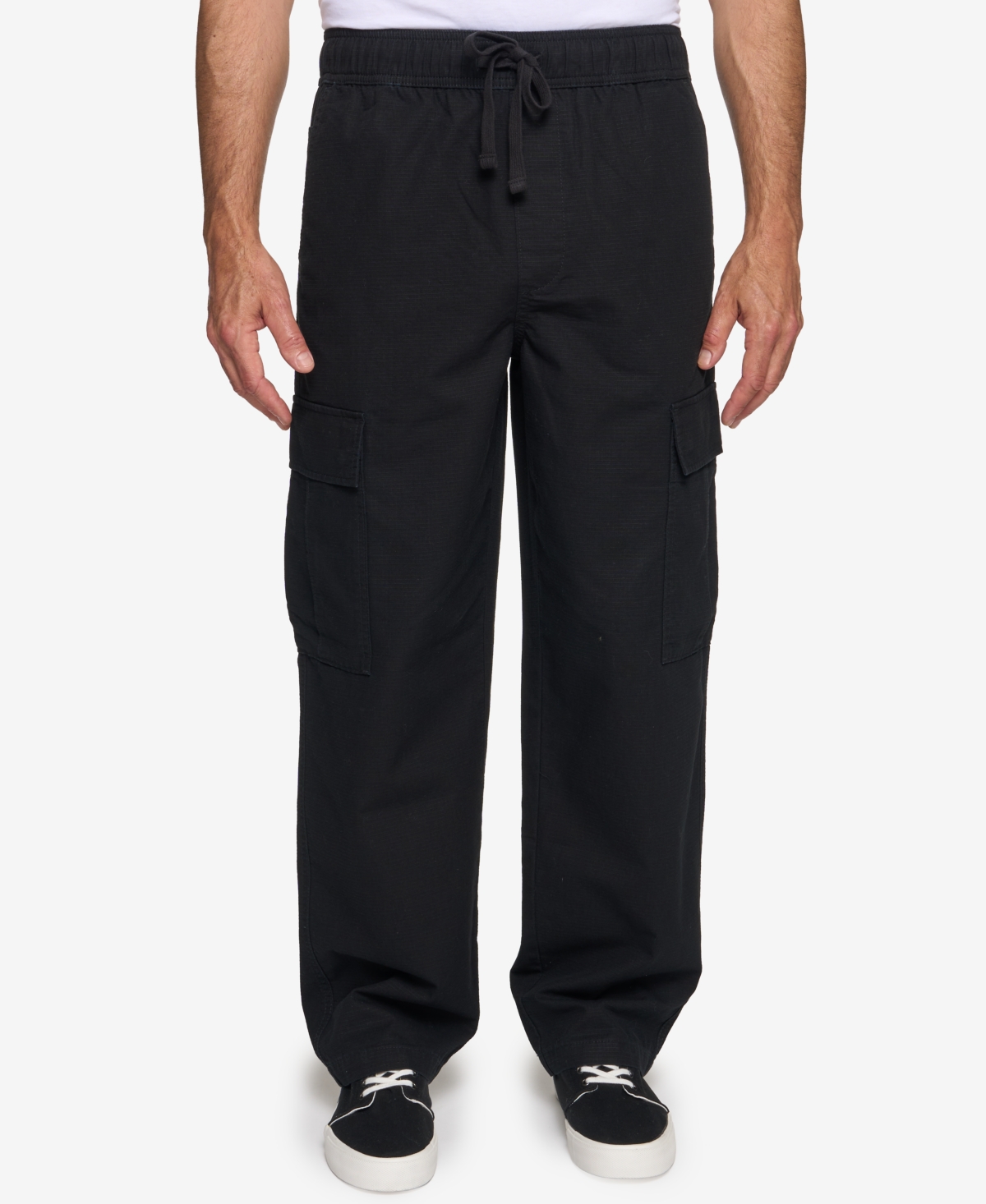 Click here for Lazer Mens Loose Fit Cargo Pants - Black prices