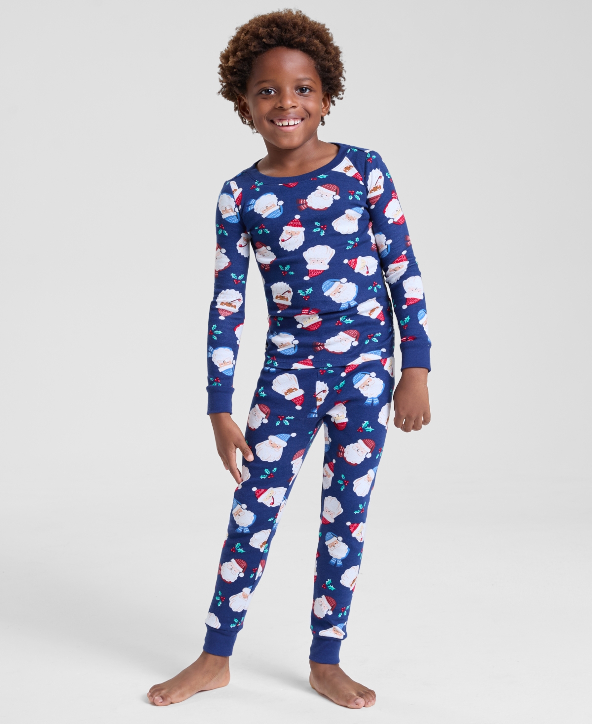 Click here for Holiday Lane Kids 5-14 Santas Snug-Fit Pajama Set... prices
