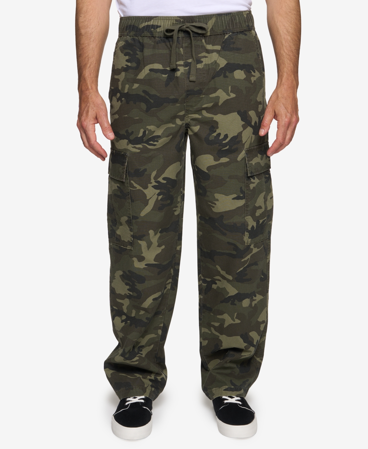Click here for Lazer Mens Loose Fit Cargo Pants - Olive Camo prices