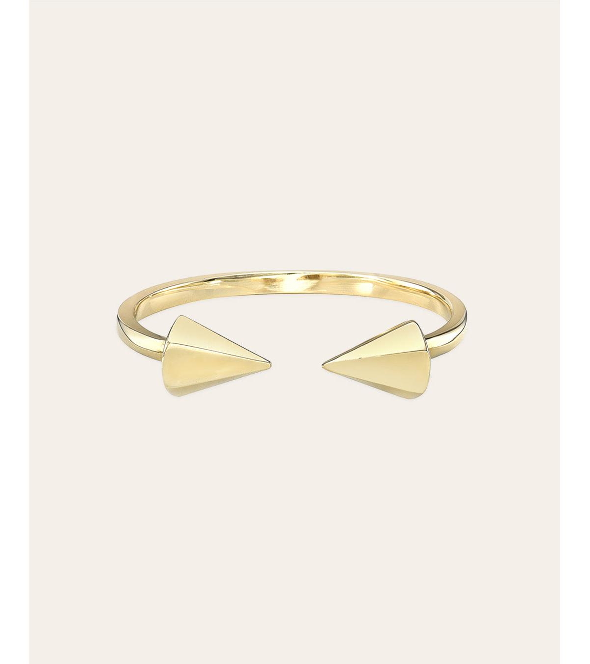 Zoe Lev 14k Gold Spike Cuff Ring - Yellow gold
