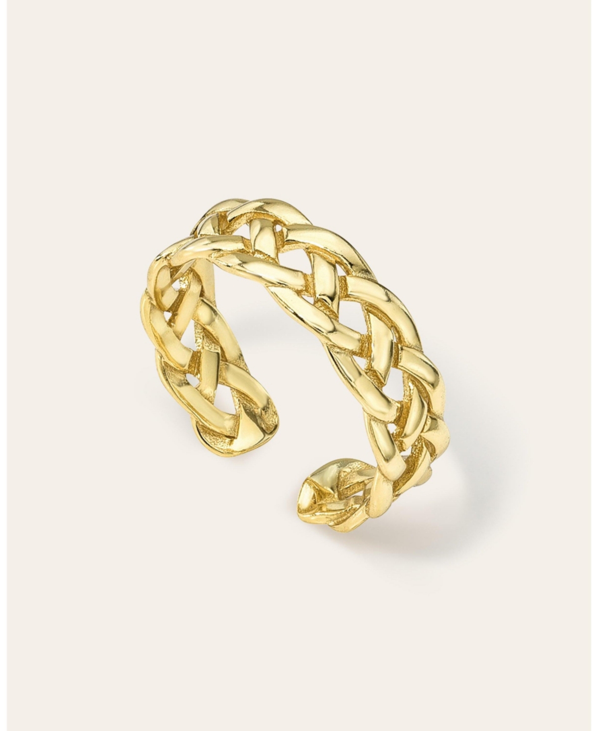 Click here for Zoe Lev Braided Band Ring - Yellow gold vermeil prices