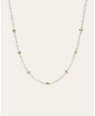 Click here for Zoe Lev 14k Gold Pearl Segment Bead Necklace prices