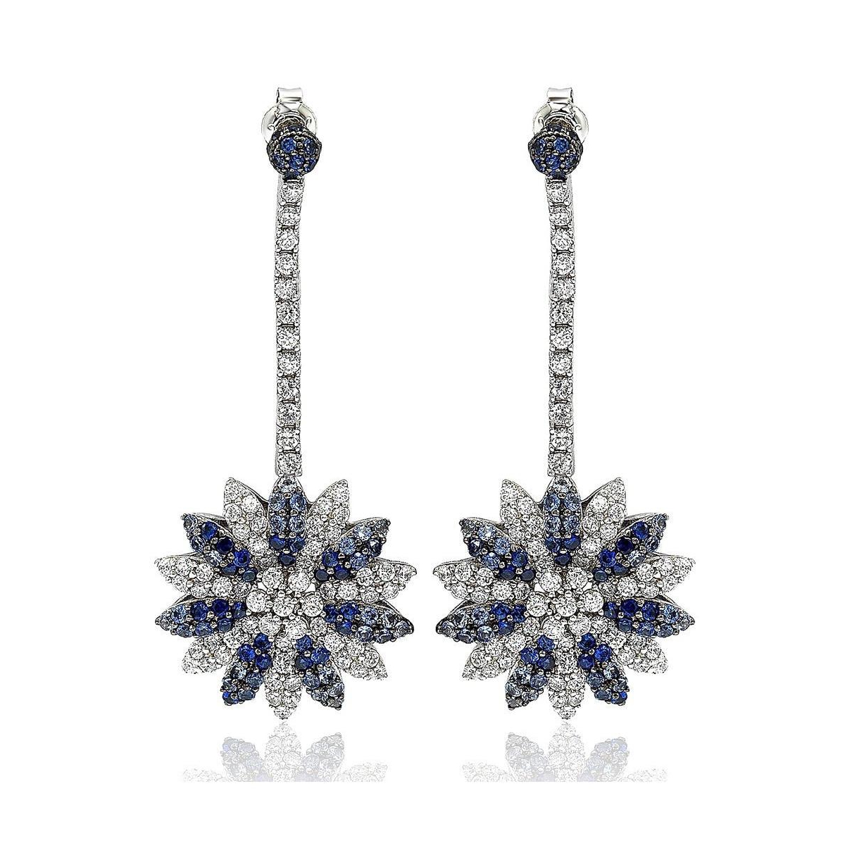 Click here for Suzy Levian Sterling Silver Sapphire & Created Whi... prices