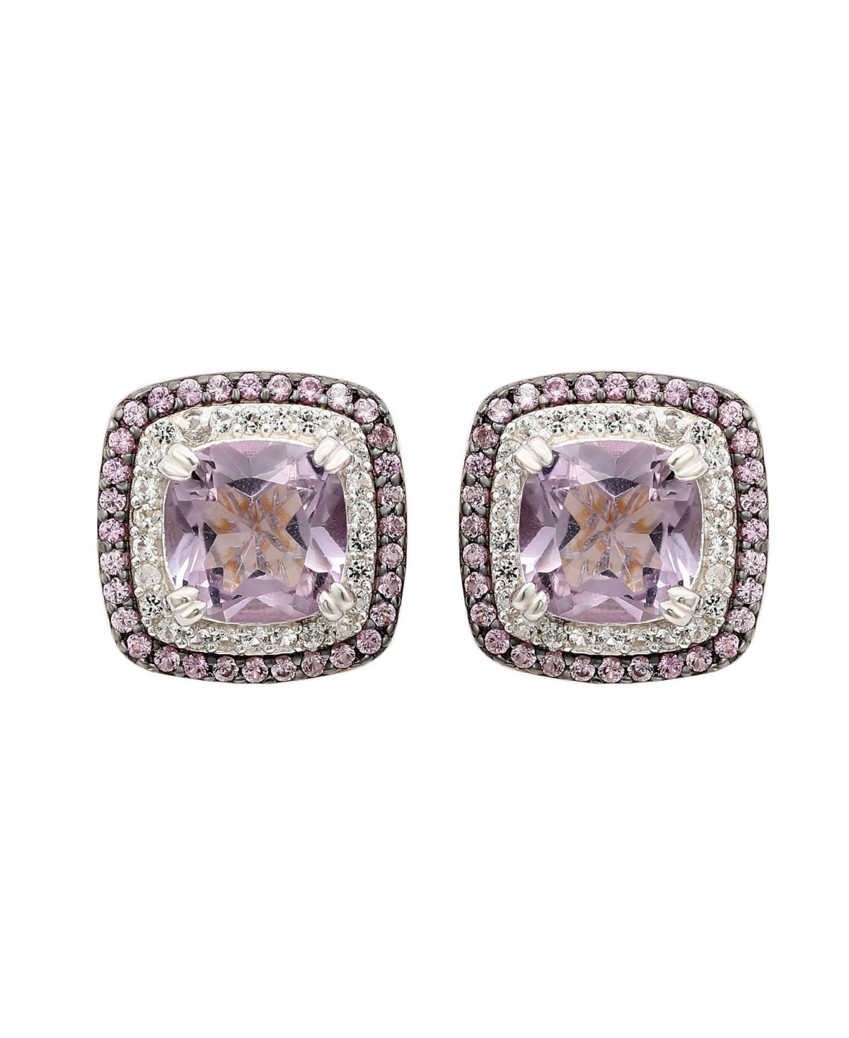 Click here for Suzy Levian Sterling Silver Cushion Cut Topaz And... prices