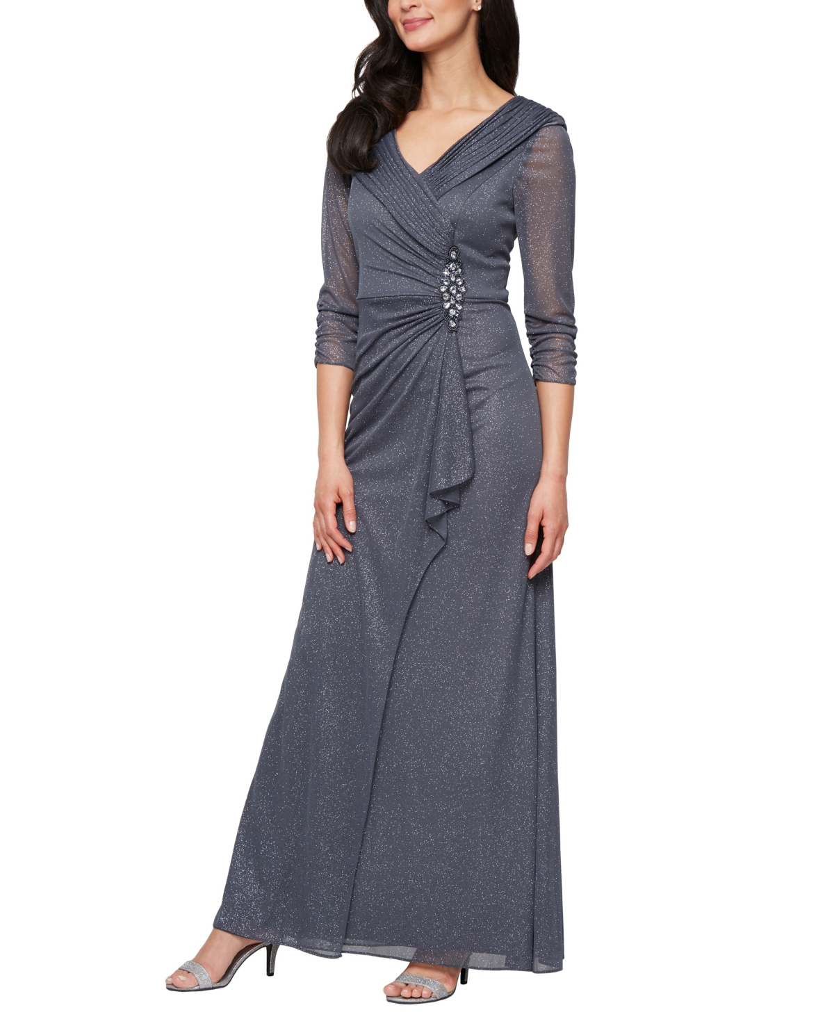 Click here for Alex Evenings Petite Portrait Collar Embellished M... prices