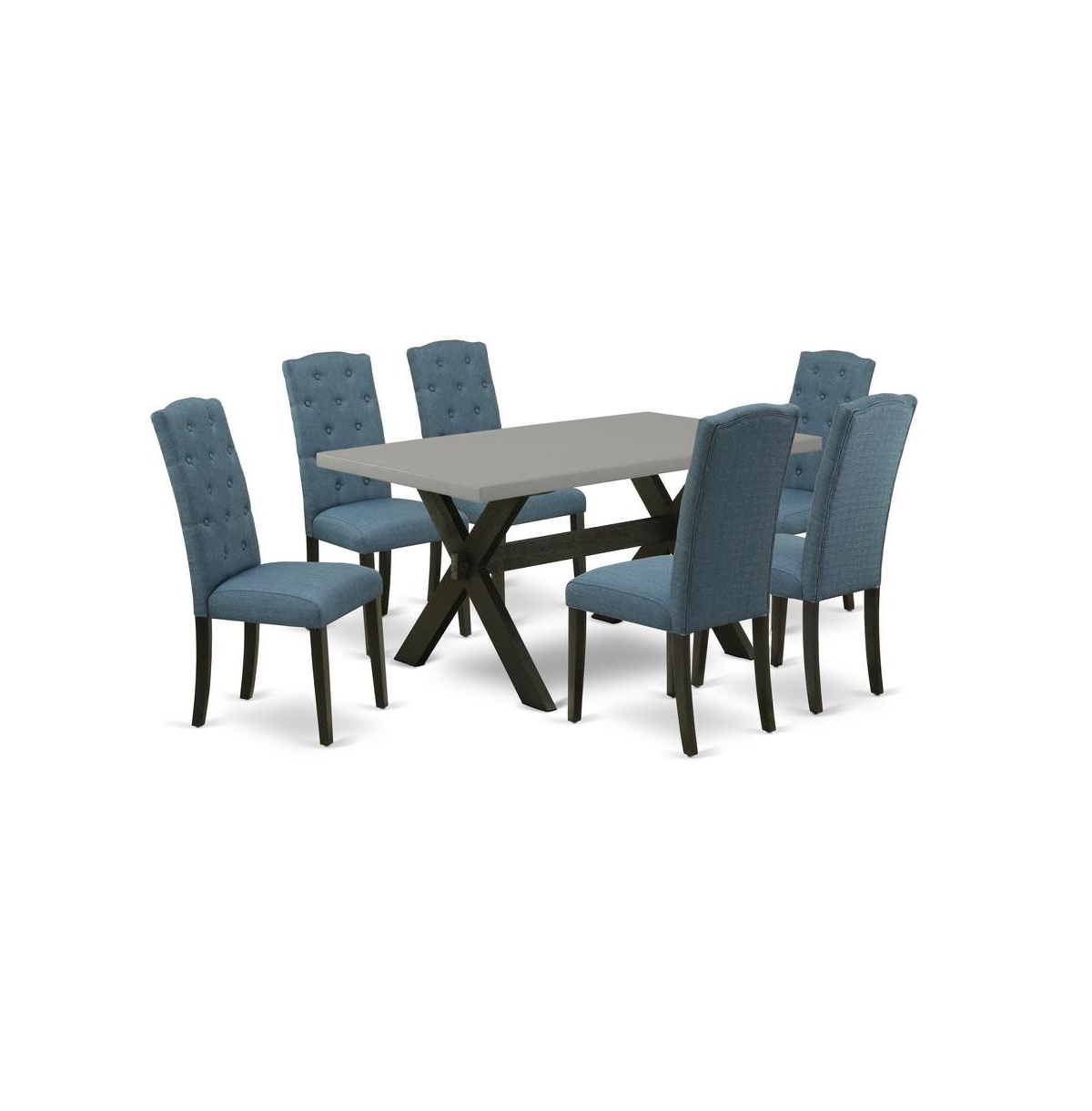 Click here for East West Furniture 7-Pc Kitchen Table Set - 6 Pad... prices