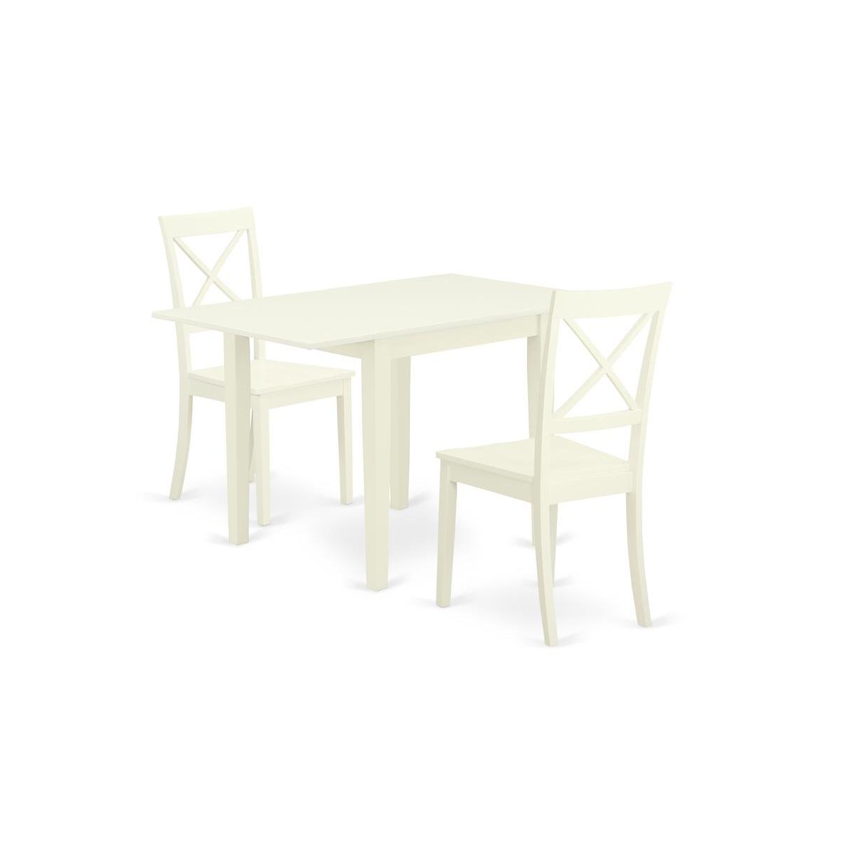 Click here for East West Furniture Dining Room Set Linen White -... prices
