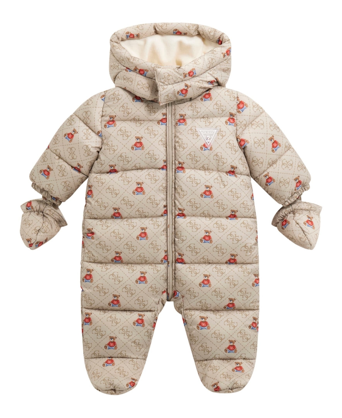 Click here for Guess Baby Kids Hooded Padded Pram Coverall - Rust... prices