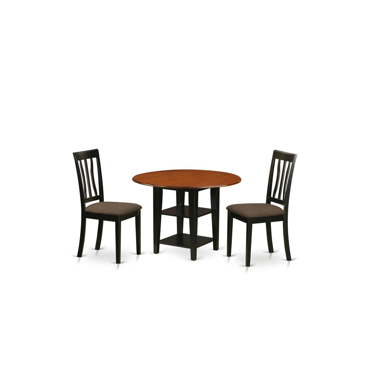 Click here for East West Furniture Dining Room Set Black & Cherry... prices