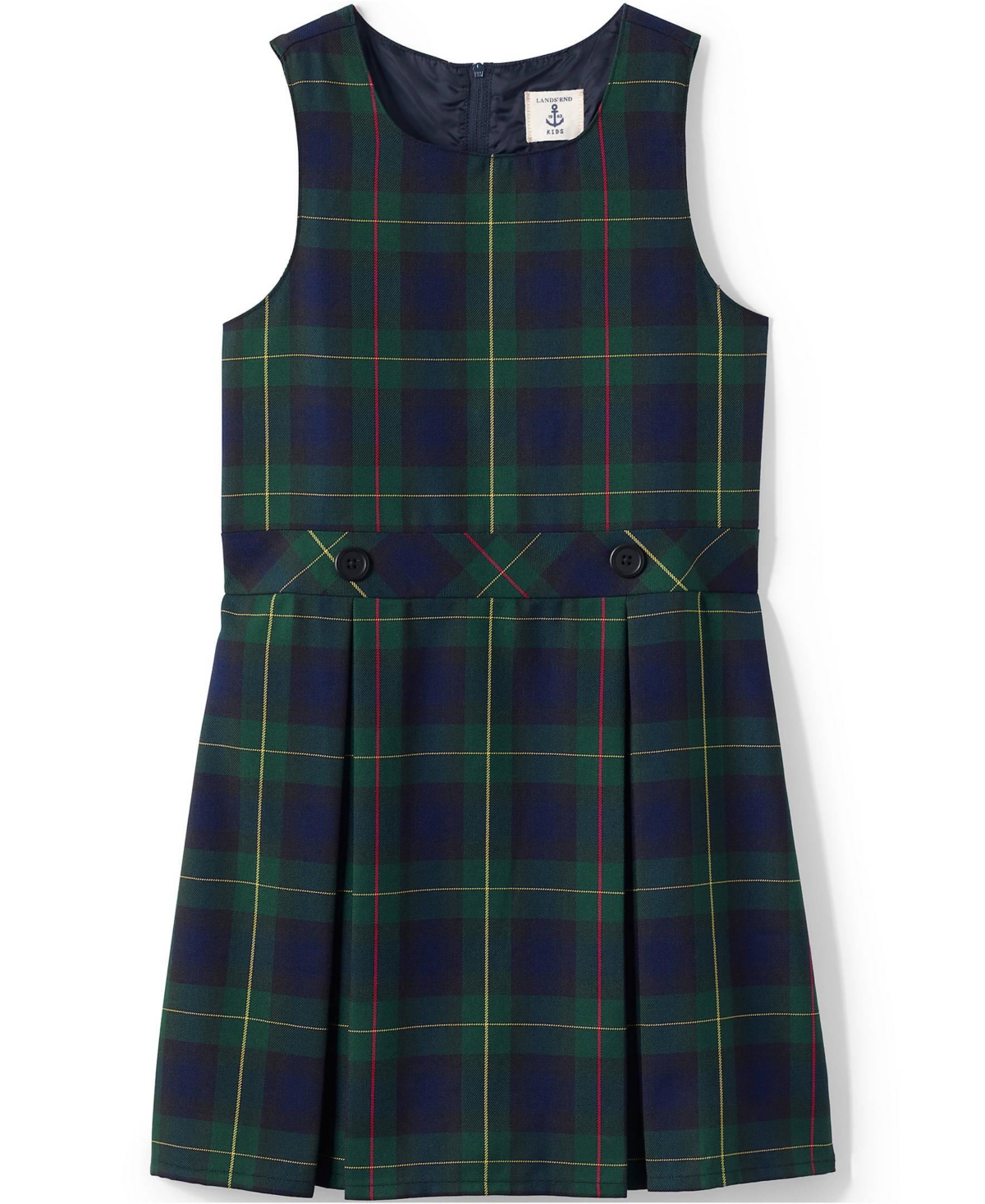 Click here for Lands End Big Girls Top of Knee Plaid Jumper - Pla... prices