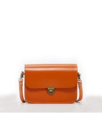 SUSU Light Brown Leather Crossbody Bag Caramel Small Structured Purse ...