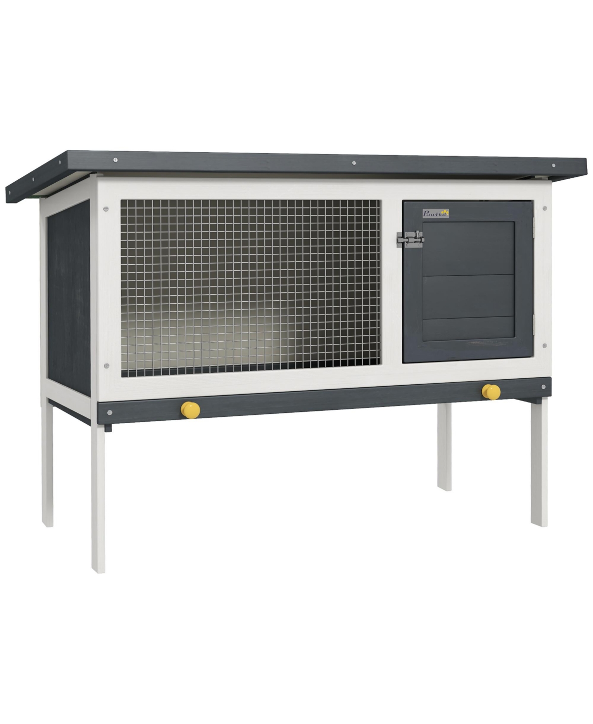 Click here for PawHut Fir Wood Rabbit Hutch W/ Slide-Out Tray and... prices