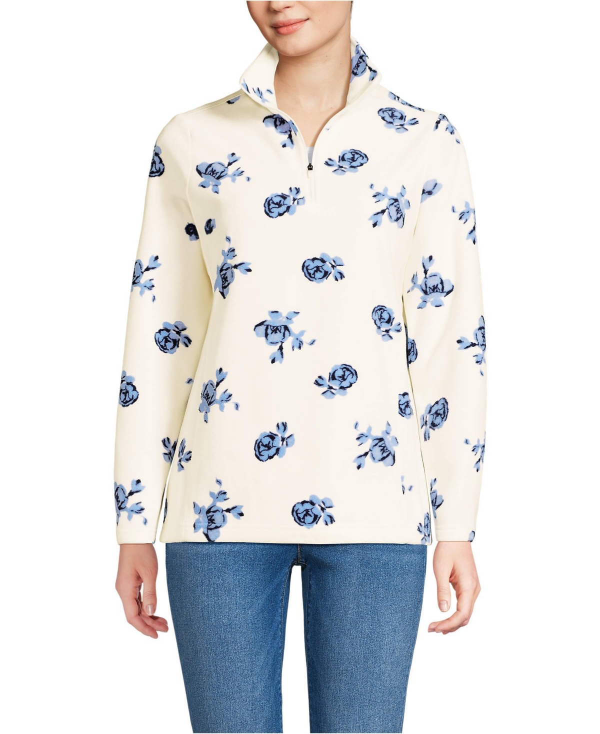 Click here for Lands End Womens Anyweather Fleece Quarter Zip Pul... prices