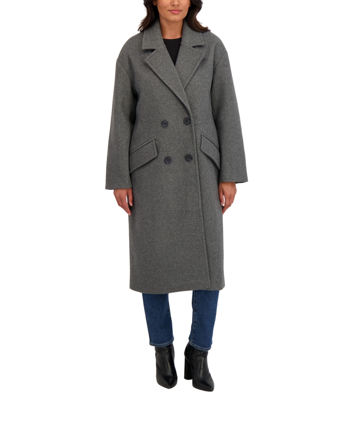 Click here for Sebby Collection Womens Long Oversized Double Brea... prices