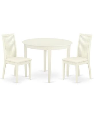 East West Furniture Dining Room Set Linen White
