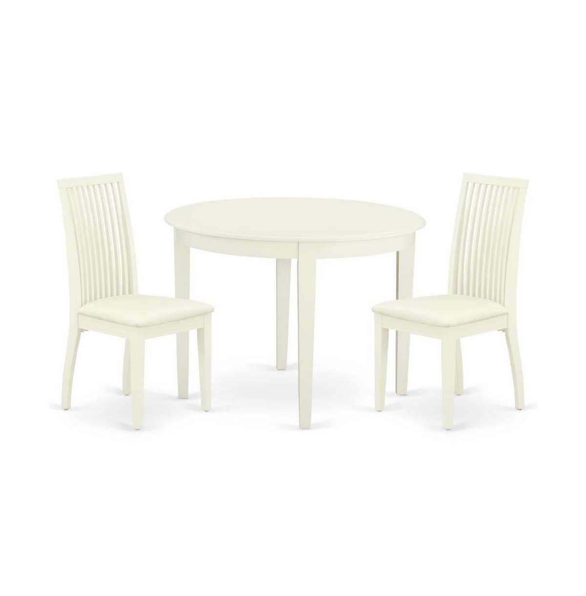 Click here for East West Furniture Dining Room Set Linen White -... prices