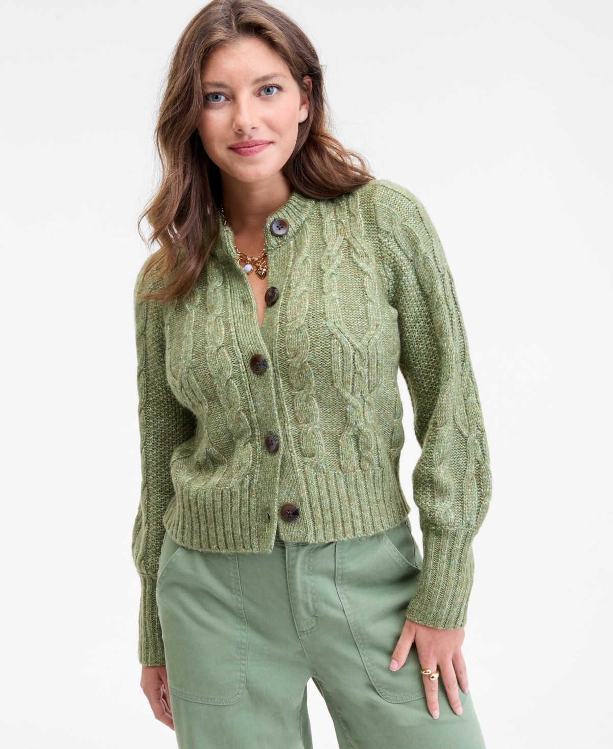 Click here for On 34th Womens Chunky Cable-Knit Cardigan  Macys E... prices