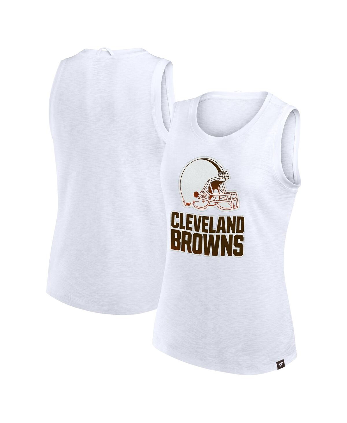 Click here for Fanatics Womens White Cleveland Browns Slub Tank T... prices